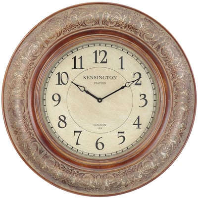 Aged Copper Daniel Wall Clock - Overstock - 8157836