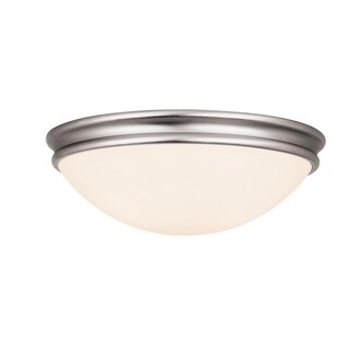 Access Atom 3-light Brushed Steel Flush-Mount - Silver - Bed Bath ...