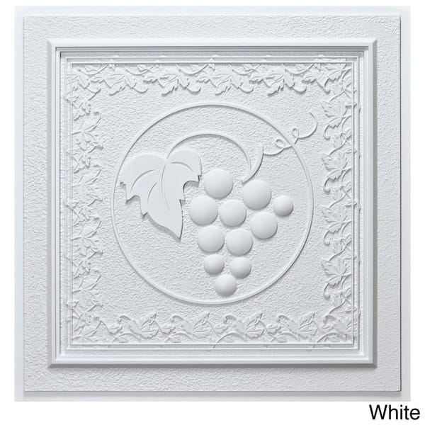 uDecor Grape Vines 24-inch Ceiling Tiles (Pack of 10) - Bed Bath ...