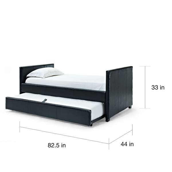 Metro Faux Leather Day Bed/ Trundle - Bed Bath & Beyond - 8174756
