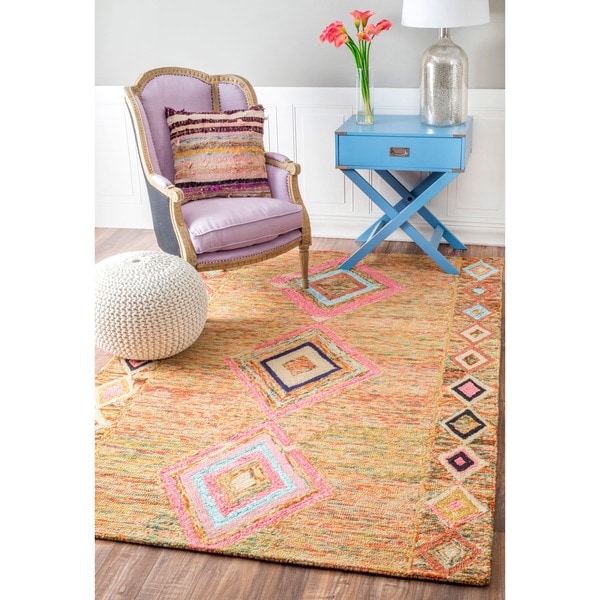 Shop nuLOOM Handmade Looped Moroccan Wool Rug Multi - 5' x 8' - Free ... Shop nuLOOM Handmade Looped Moroccan Wool Rug Multi - 5' x 8' - Free ...