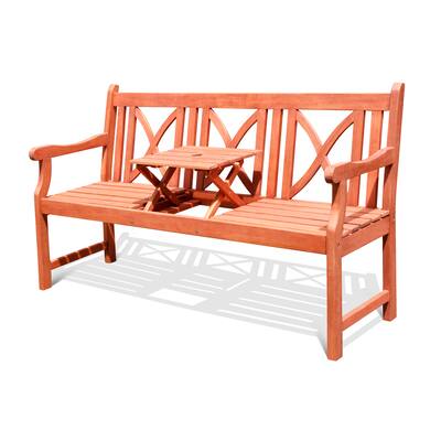 Eucalyptus Natural Pop-up Table Softcross Bench - Overstock - 8210141