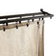 InStyleDesign Regal Black Adjustable Double Curtain Rod Track - Bed ...