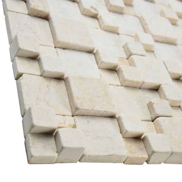 Merola Tile 12x12-inch Griselda Gaodi Kimpi Natural Stone Mosaic Wall ...