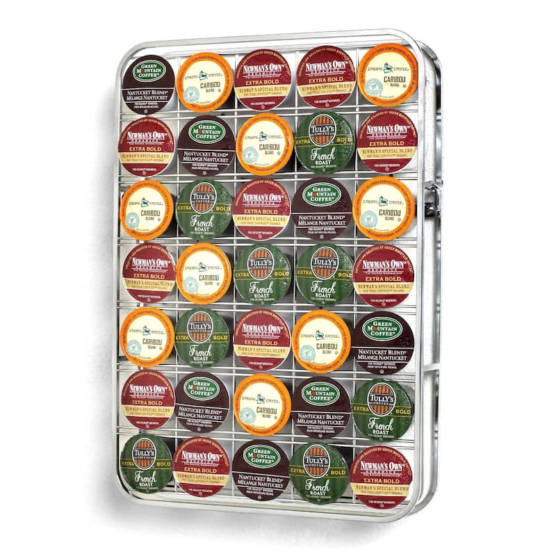 35 Cup Chrome Universal K Cup Storage Rack - Overstock - 8236721