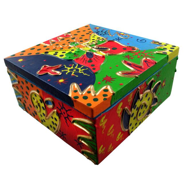 Vibrant Colors Handmade Box (Indonesia) - Overstock - 8249958