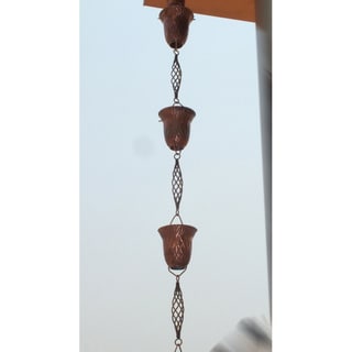 Monarch Pure Copper Pineapple Rain Chain 8.5-Foot Inclusive of ...