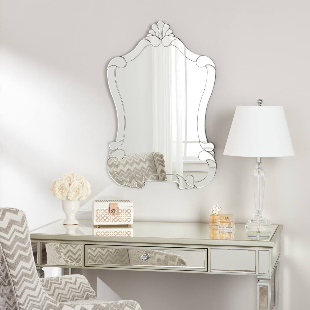 Abbyson Valencia Silver Wall Mirror - Overstock - 8265284