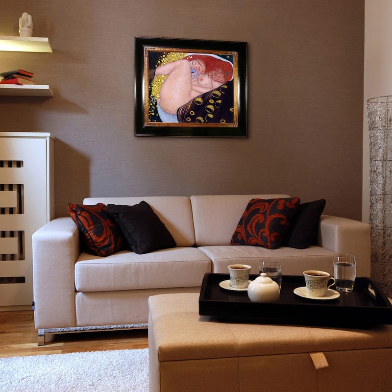 La Pastiche Gustav Klimt 'Danae' Hand Painted Framed Canvas Art - On ...