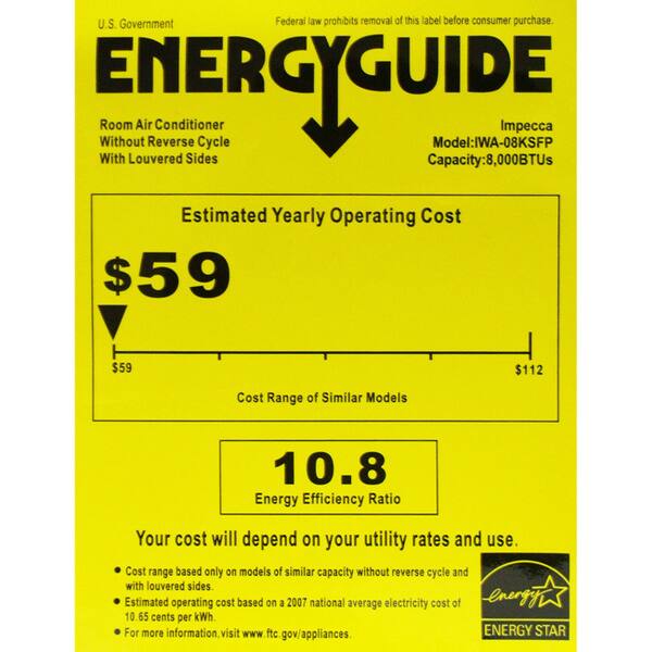 Impecca 12 000 Btu H Energy Star Window Air Conditioner With Electronic