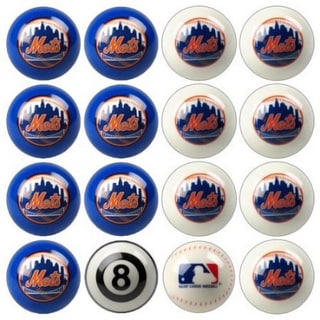 MLB Major League Baseball New York Mets Billiards Pool Ball Set - Bed ...