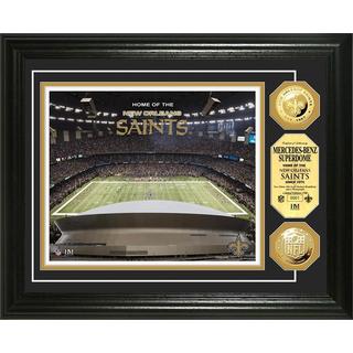 New Orleans Saints Mercedes-Benz Superdome Gold Coin Photo Mint - Bed ...