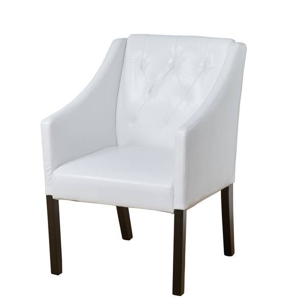 Simple Living Tufted White Faux Leather Guest Chair - Bed Bath & Beyond ...