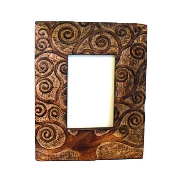 Handcrafted Carved Mango Wood Tree of Life Frame (India) - Bed Bath ...