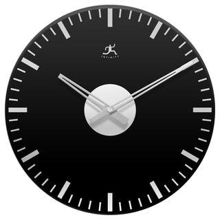 Black Night Mirrored Open Face Wall Clock - Bed Bath & Beyond - 8342257