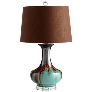 Cyan Design 'Hyde' Blue/ Brown Modern Ceramic Table Lamp - Bed Bath ...