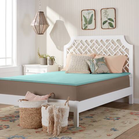 Comfort Dreams 1-inch Antimicrobial Memory Foam Mattress Topper ...