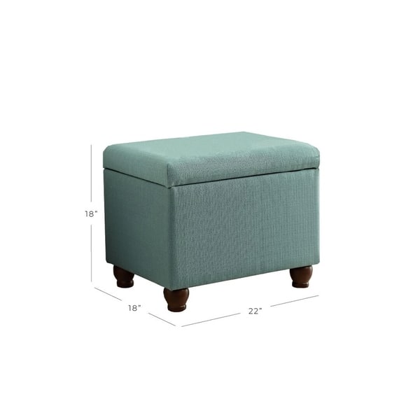 HomePop Aqua Textured Storage Bench - Bed Bath & Beyond - 8352673