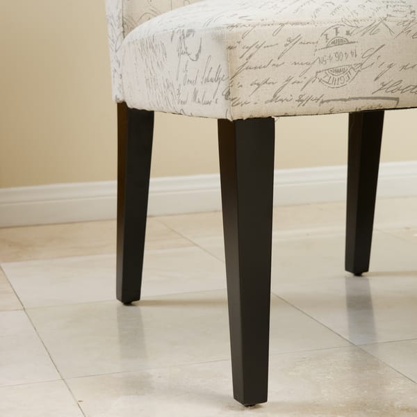 French Script Fabric Dining Chairs (Set of 2) by Christopher Knight ...