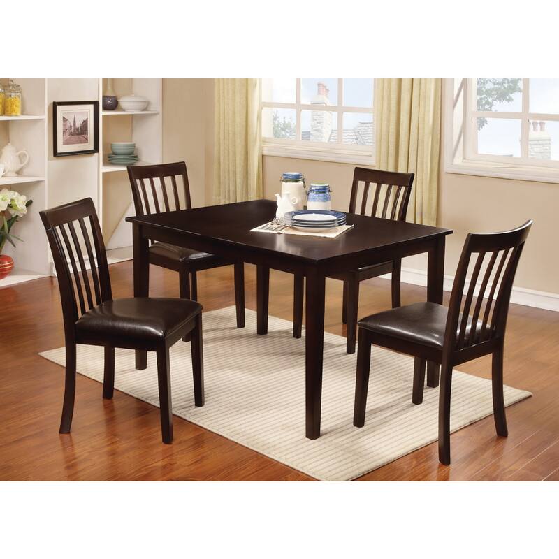 Furniture of America Laguna 5-piece Modern Espresso Dining Set ...