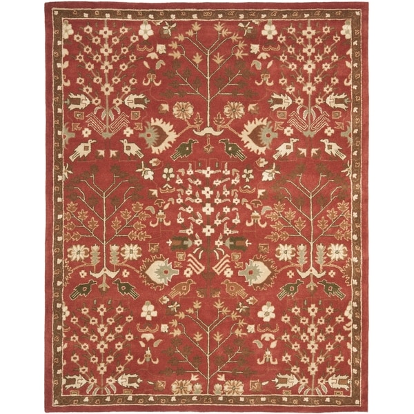 Shop Safavieh Handmade Heritage Timeless Traditional Red Wool Rug - 9 ...