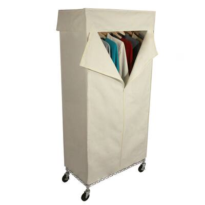Richards Homewares Free-standing Canvas Cover Storage Garment Rack ...