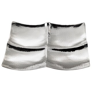 Hammered Aluminum 12-inch Square 4-section Tray - Bed Bath & Beyond ...