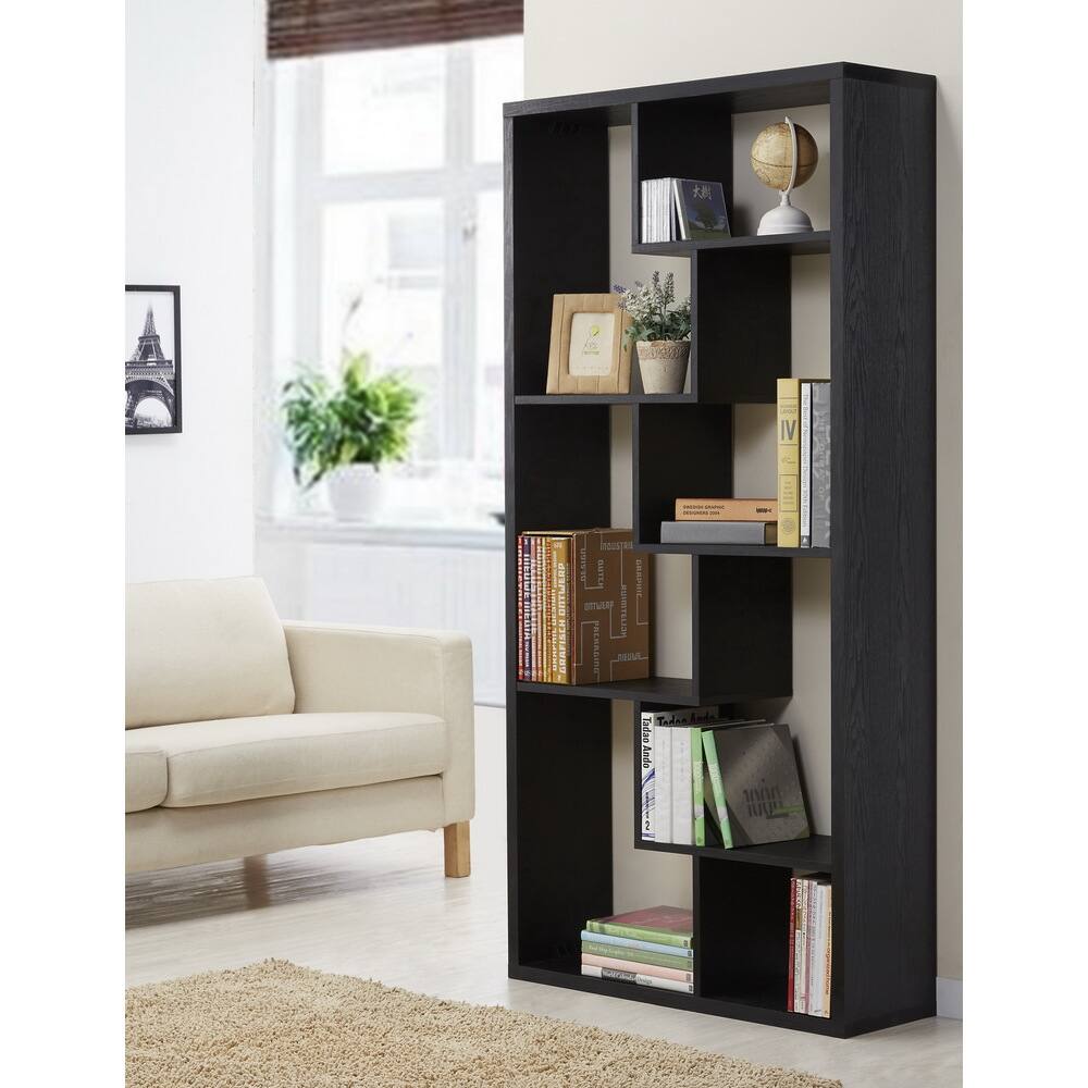 Furniture of America Channary Vintage Walnut Multi-shelving Bookcase ...