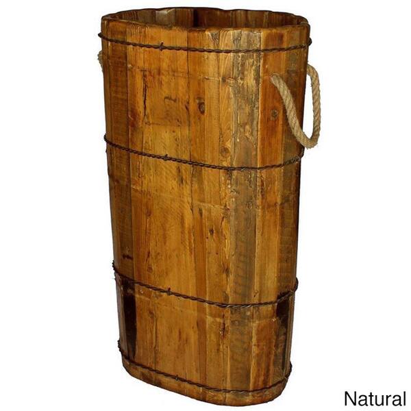 Bulgan Wooden Tall Bucket - Bed Bath & Beyond - 8418492