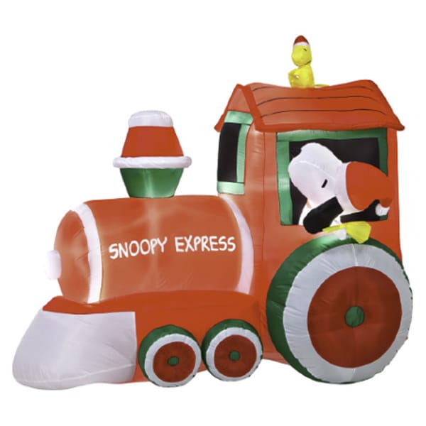 5-foot Airblown Peanuts Train with Snoopy and Woodstock Scene - Free ...