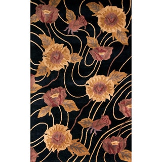 Dynamic Black Floral Rug - 5' x 8' - Bed Bath & Beyond - 8428578