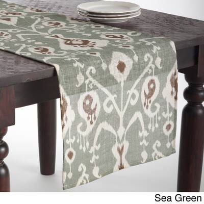 Ikat Design Jute Table Runner - Overstock - 8438427