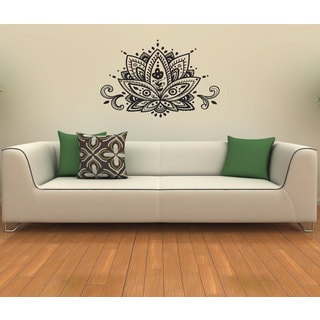 Lotus Flower Vinyl Wall Decal - Bed Bath & Beyond - 8441691