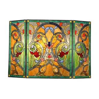 Tiffany-Style Victorian Design Fireplace Screen - Bed Bath & Beyond ...