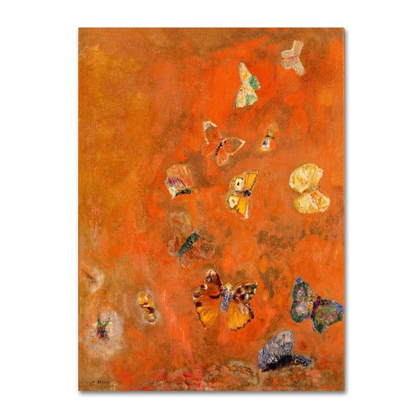 Odilon Redon 'Evocation of Butterflies 1912' Canvas Art - Bed Bath ...