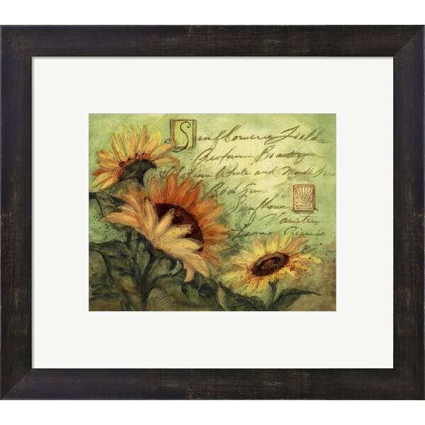 Susan Winget 'Sunflowers On Green' Framed Art - Bed Bath & Beyond - 8458459
