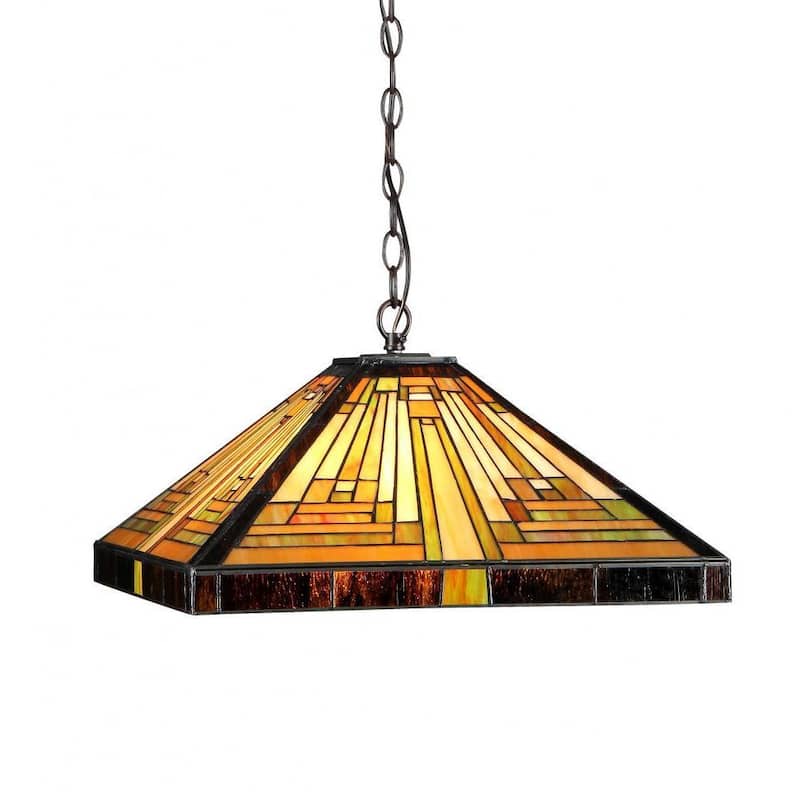 Tiffany Style Mission Design 2-light Bronze Pendant - On Sale ...