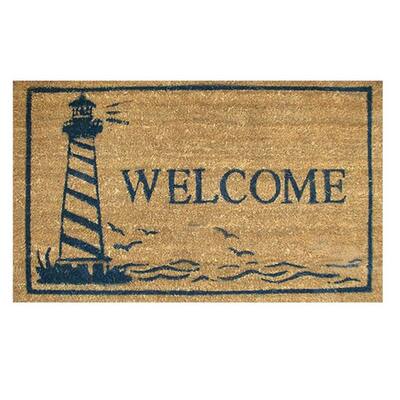 Lighthouse-Coir with Vinyl Backing Doormat (17-inches x 29-inches ...