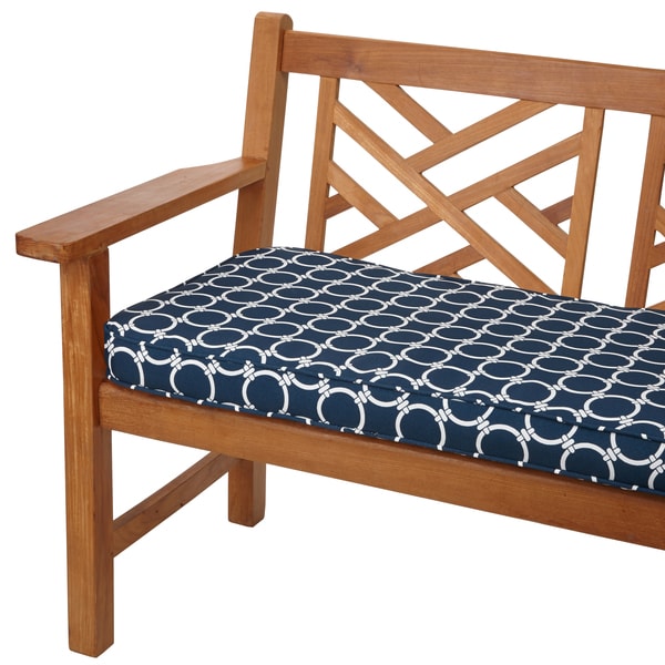 Shop Links Navy 48-inch Indoor/ Outdoor Corded Bench Cushion - On Sale ...