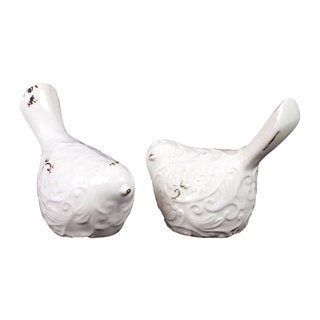 Antique White Ceramic Birds (Set of 2) - Bed Bath & Beyond - 8485519