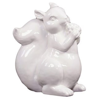 White Ceramic Squirrel Decor - Bed Bath & Beyond - 8485798