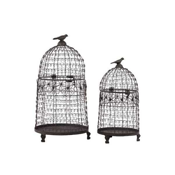 Metal Bird Cage (Set of 2) - Bed Bath & Beyond - 8485972
