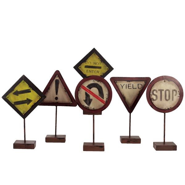 Metal Traffic Signs (Set of 6) - Bed Bath & Beyond - 8485984