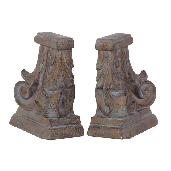 Fiberstone Bookends and Wall Decor (Set of 2) - Bed Bath & Beyond - 8486226