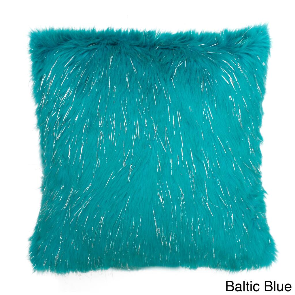 'Kristy' Furry Throw Pillow - Overstock - 8503000