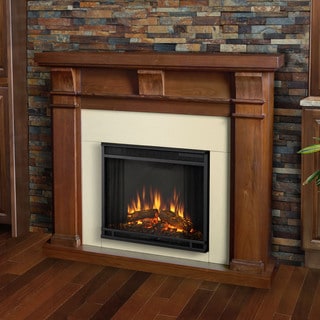 Real Flame Porter Walnut Electric Fireplace - Bed Bath & Beyond - 8533791