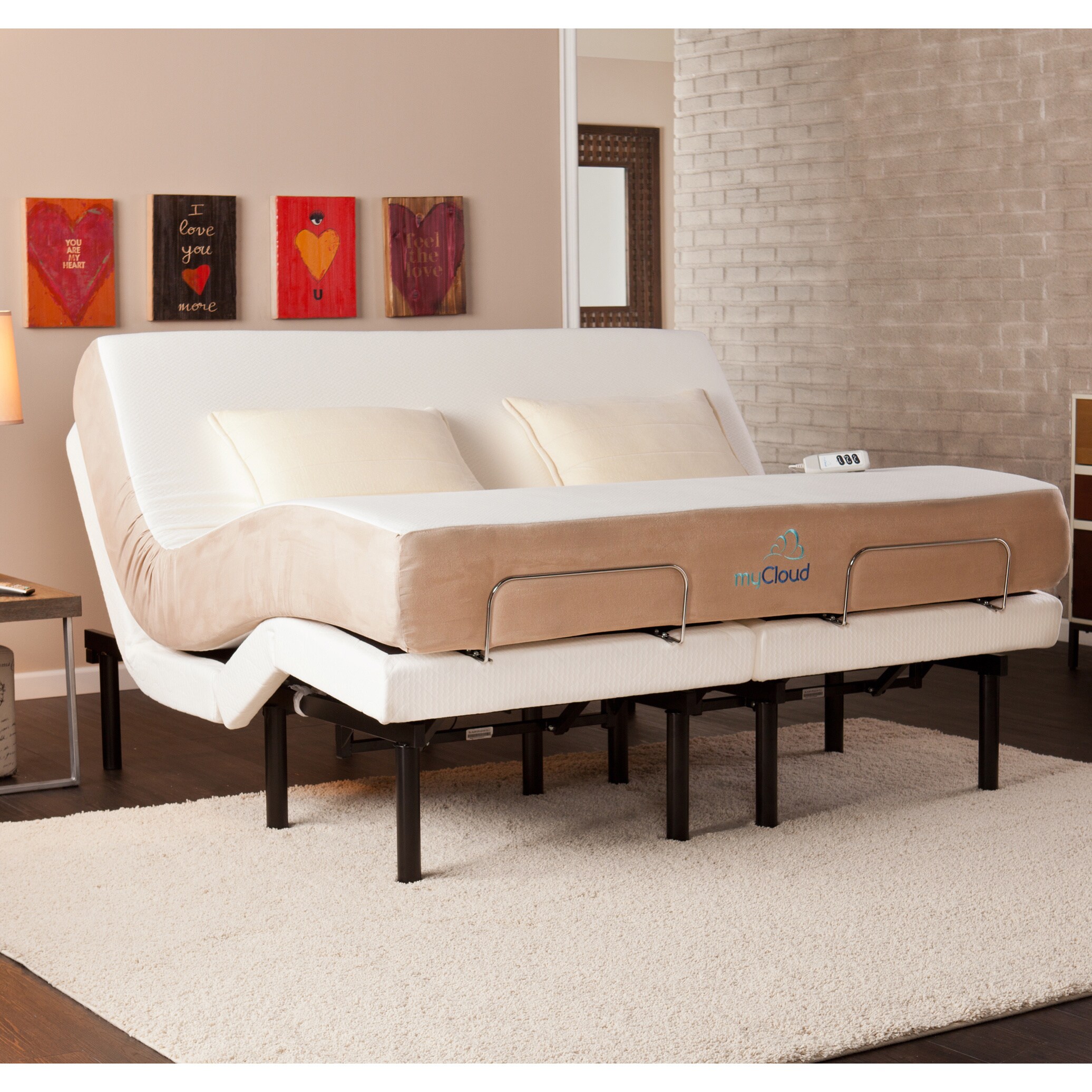 Shop MyCloud Adjustable Bed King size With 10 inch Gel Infused Memory Shop MyCloud Adjustable Bed King size With 10 inch Gel Infused Memory