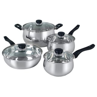 Oster Rametto 8-piece Stainless Steel Glass Top Cookware Set - Bed Bath & Beyond - 8551990