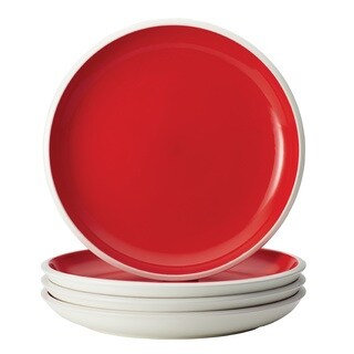 Rachael Ray Dinnerware Rise 4-piece 11-inch Red Dinner Plate Set - Bed ...