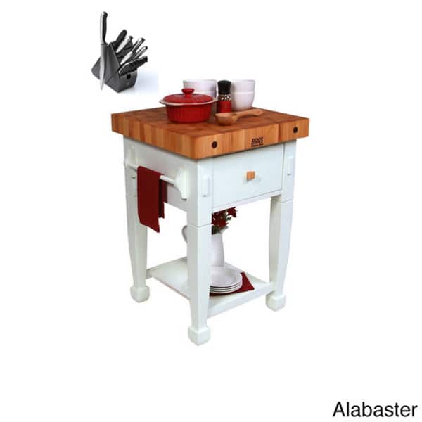 John Boos JASMN24243-D-S Jasmine 24x24 Butcher Block with Henckels 13 ...